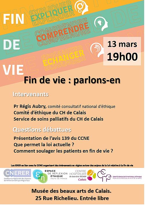 Fin de vie, parlons-en à Calais: Espace de réflexion éthique régional ...